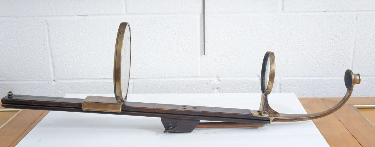 Antique Optical Instrument in Walnut and Brass at 1stDibs