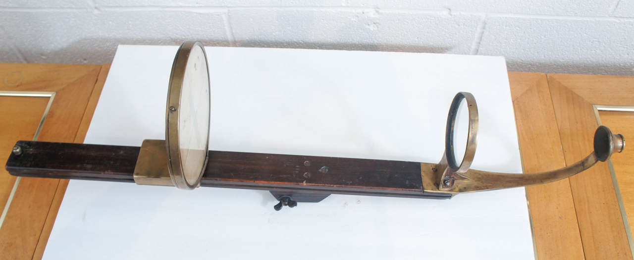 Antique Optical Instrument in Walnut and Brass at 1stDibs
