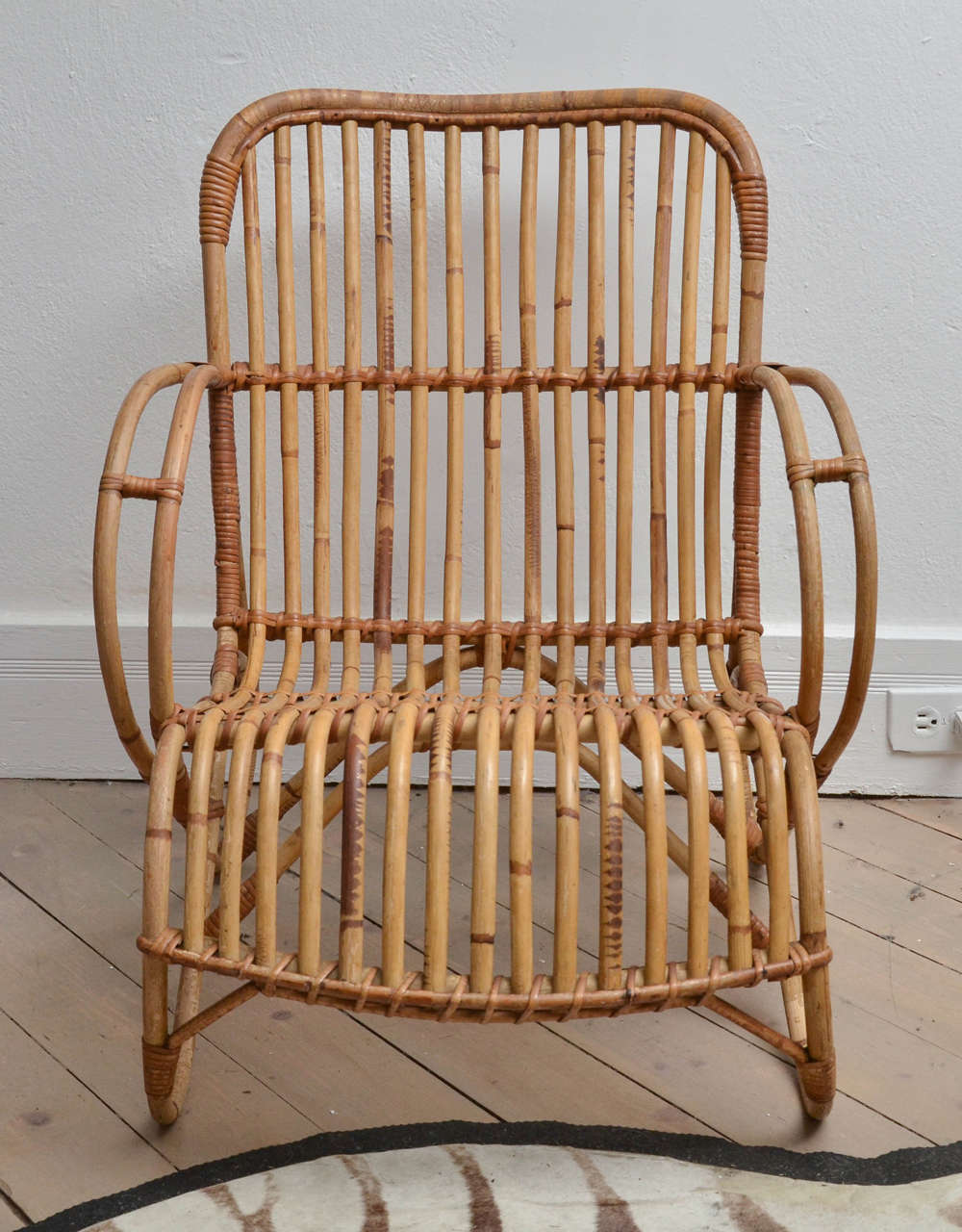 Pair of Small-Scale Bamboo Armchairs at 1stDibs