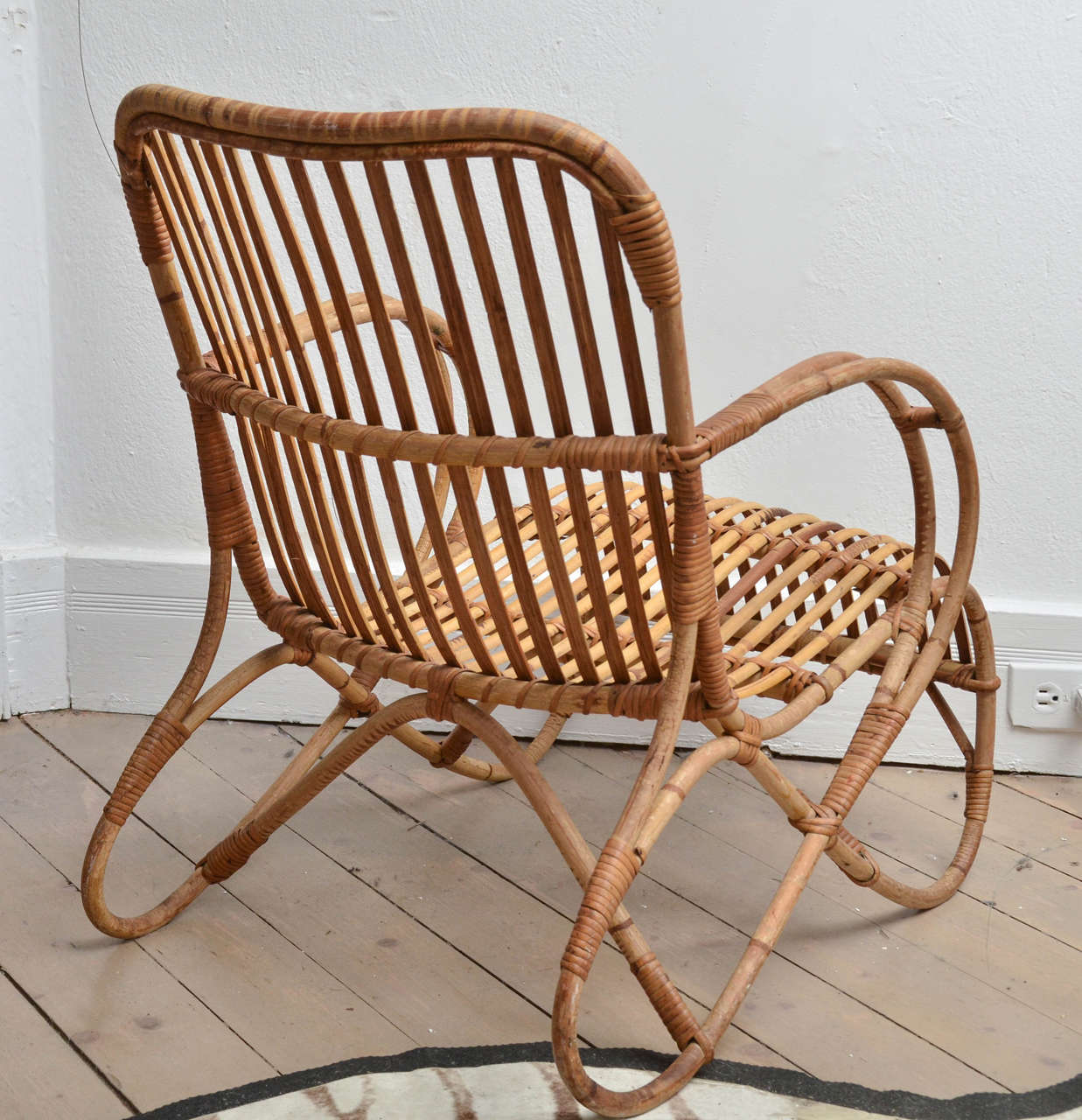 Pair of Small-Scale Bamboo Armchairs at 1stDibs