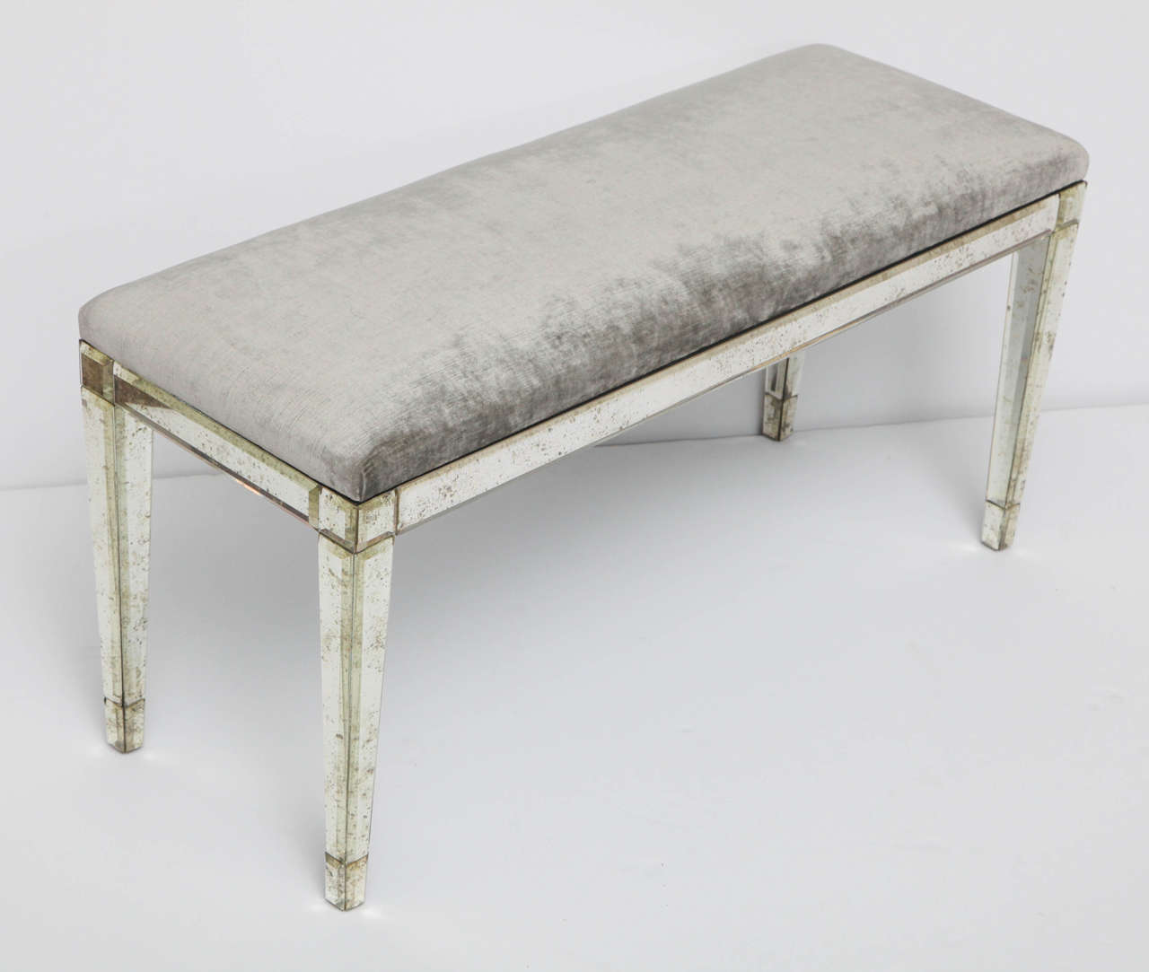 Mirrored Glass Bench in the Manner of Serge Roche at 1stDibs | mirrored ...