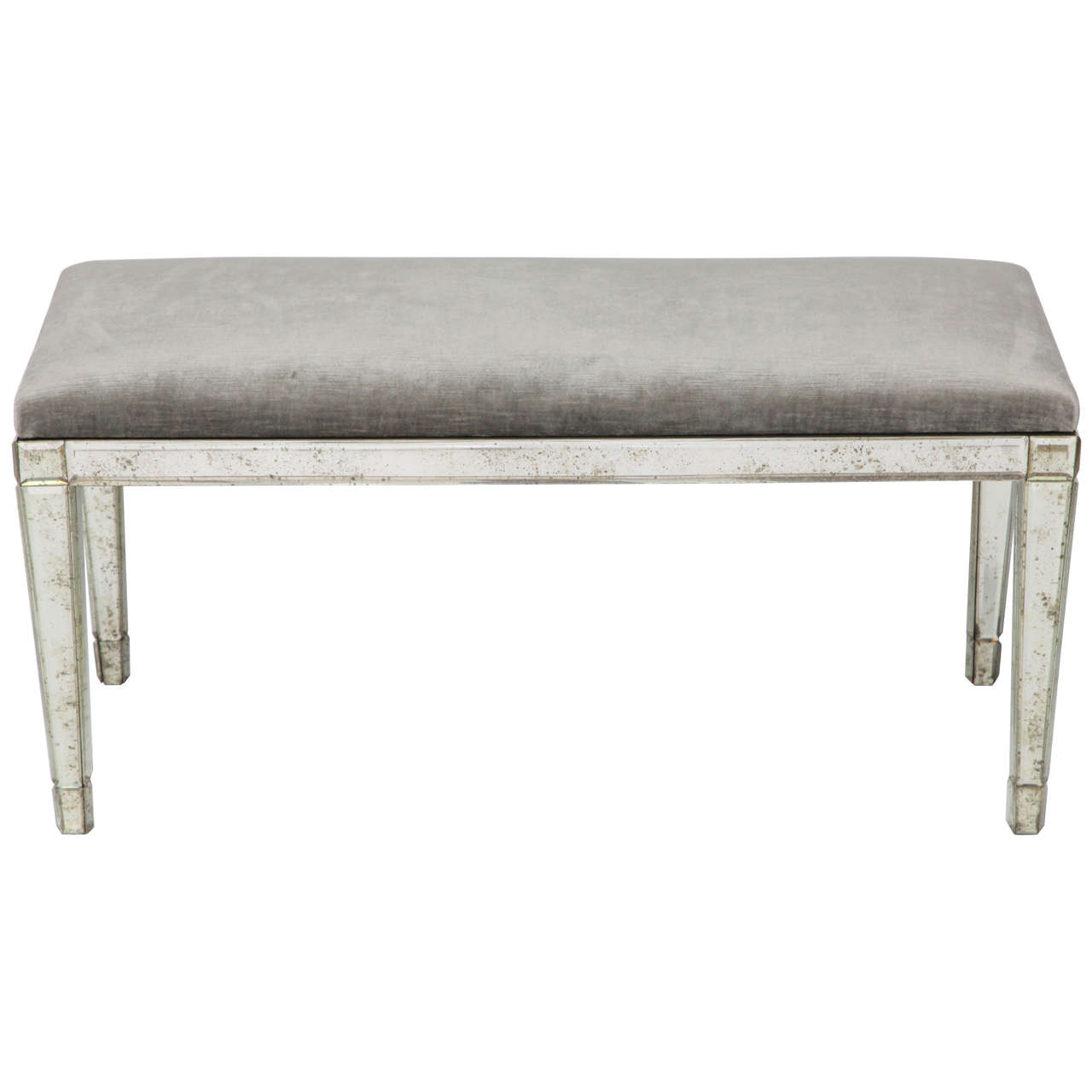 Mirrored Glass Bench in the Manner of Serge Roche at 1stDibs | mirrored ...