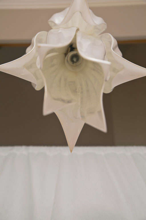 Large Pair of Floral Rougier Pendants For Sale at 1stDibs