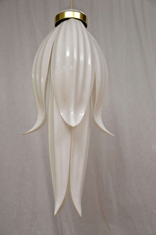 Large Pair of Floral Rougier Pendants For Sale at 1stDibs