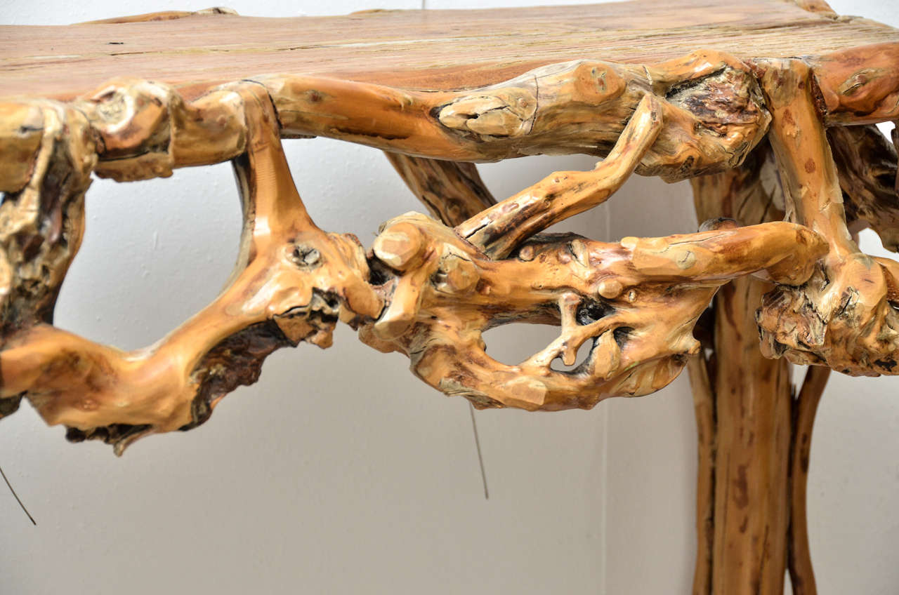 Driftwood Console Table at 1stDibs | driftwood entry table, driftwood ...