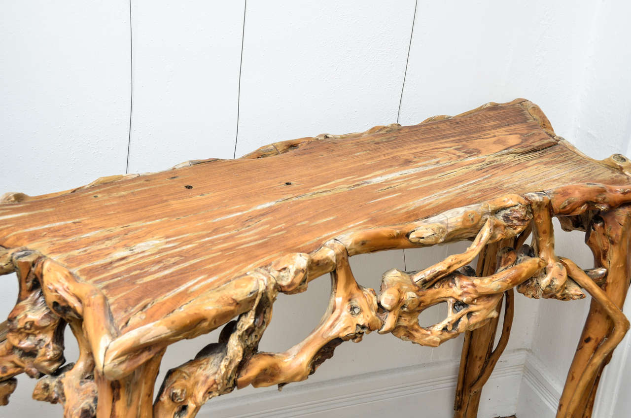 Driftwood Console Table at 1stDibs | driftwood entry table, driftwood ...