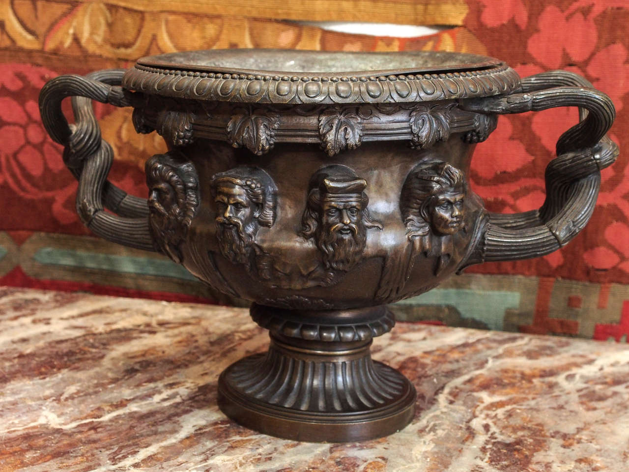 Pair of Grand Tour Warwick Vase at 1stDibs