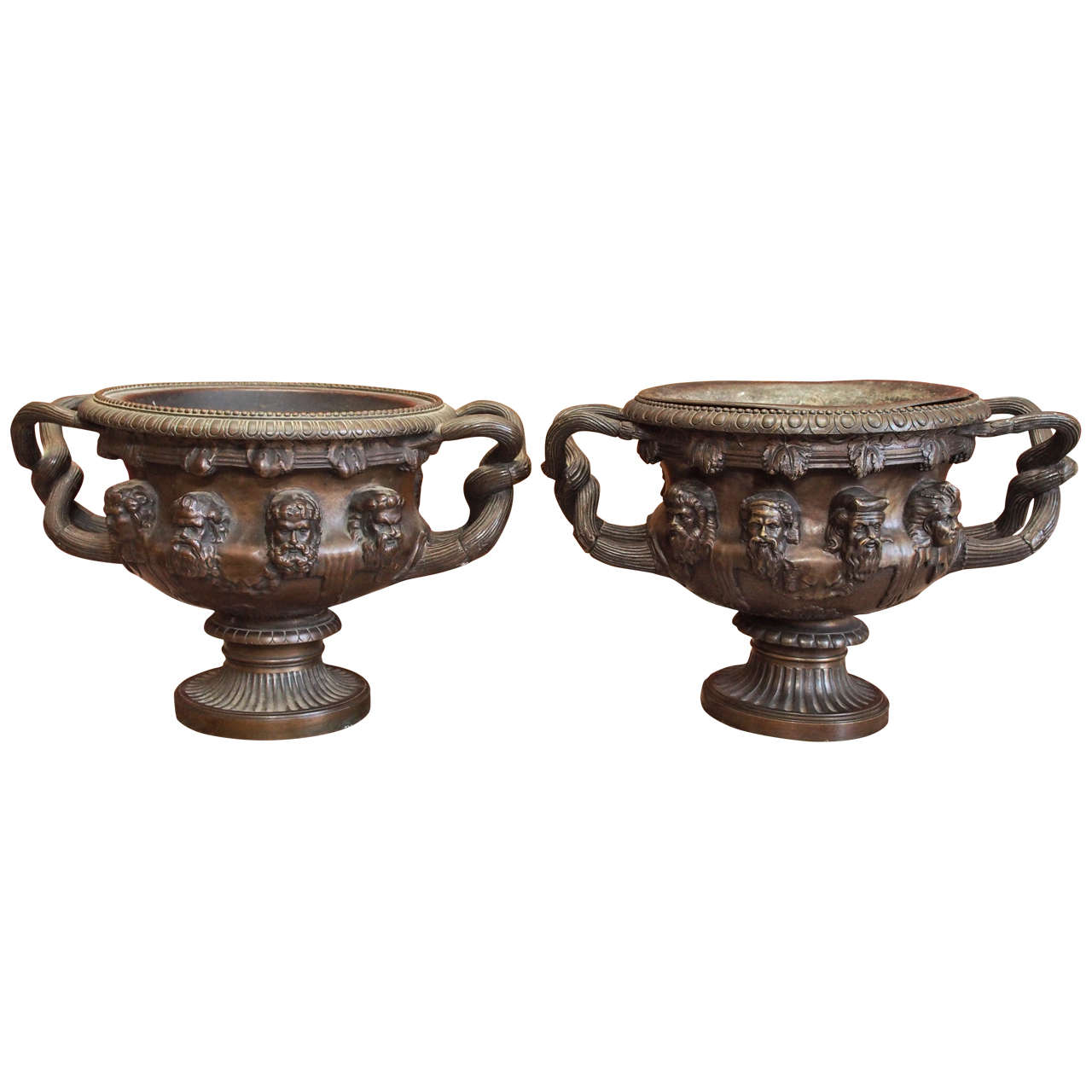 Pair of Grand Tour Warwick Vase at 1stDibs