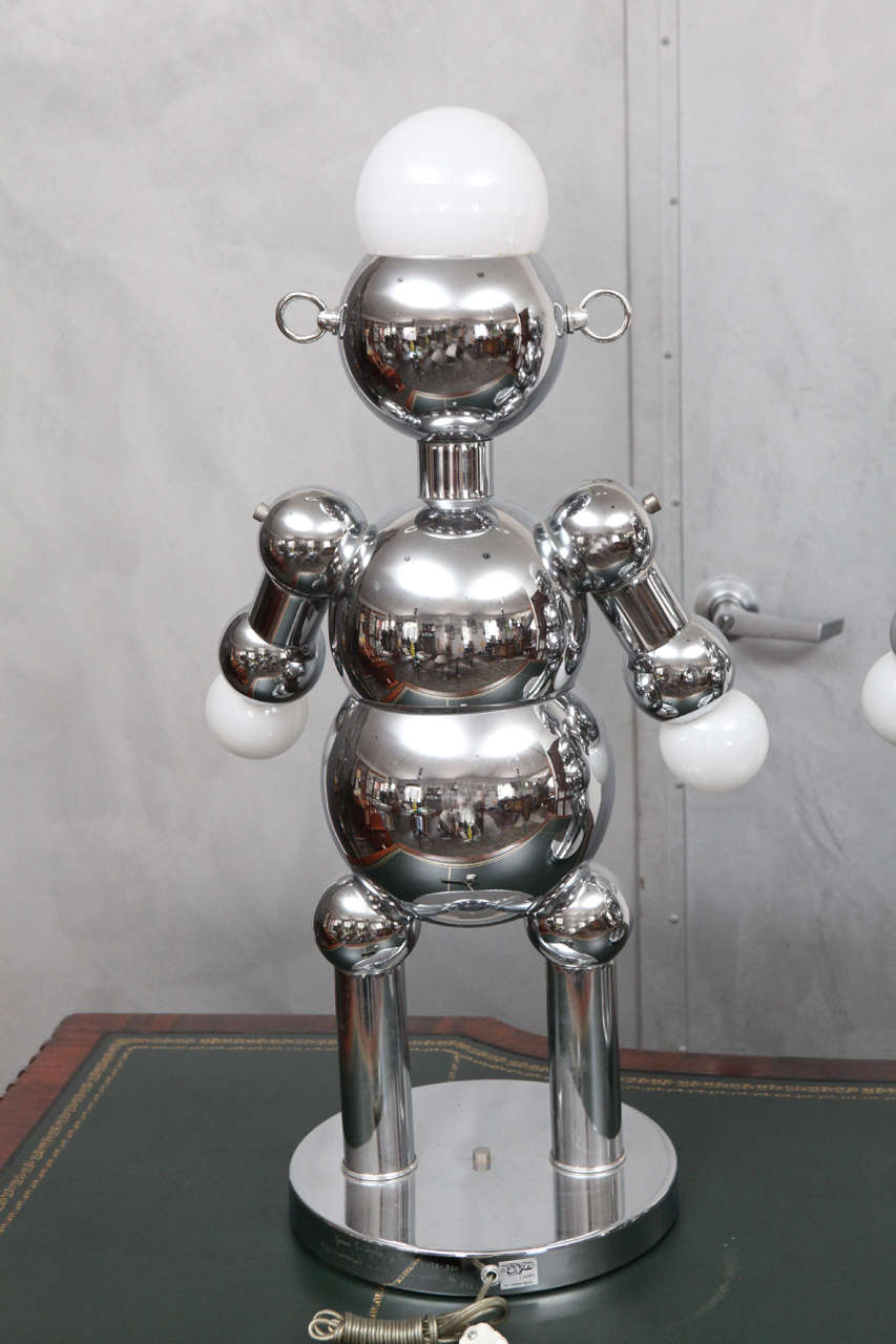 Pair of Midcentury Italian Robot Lamps at 1stDibs