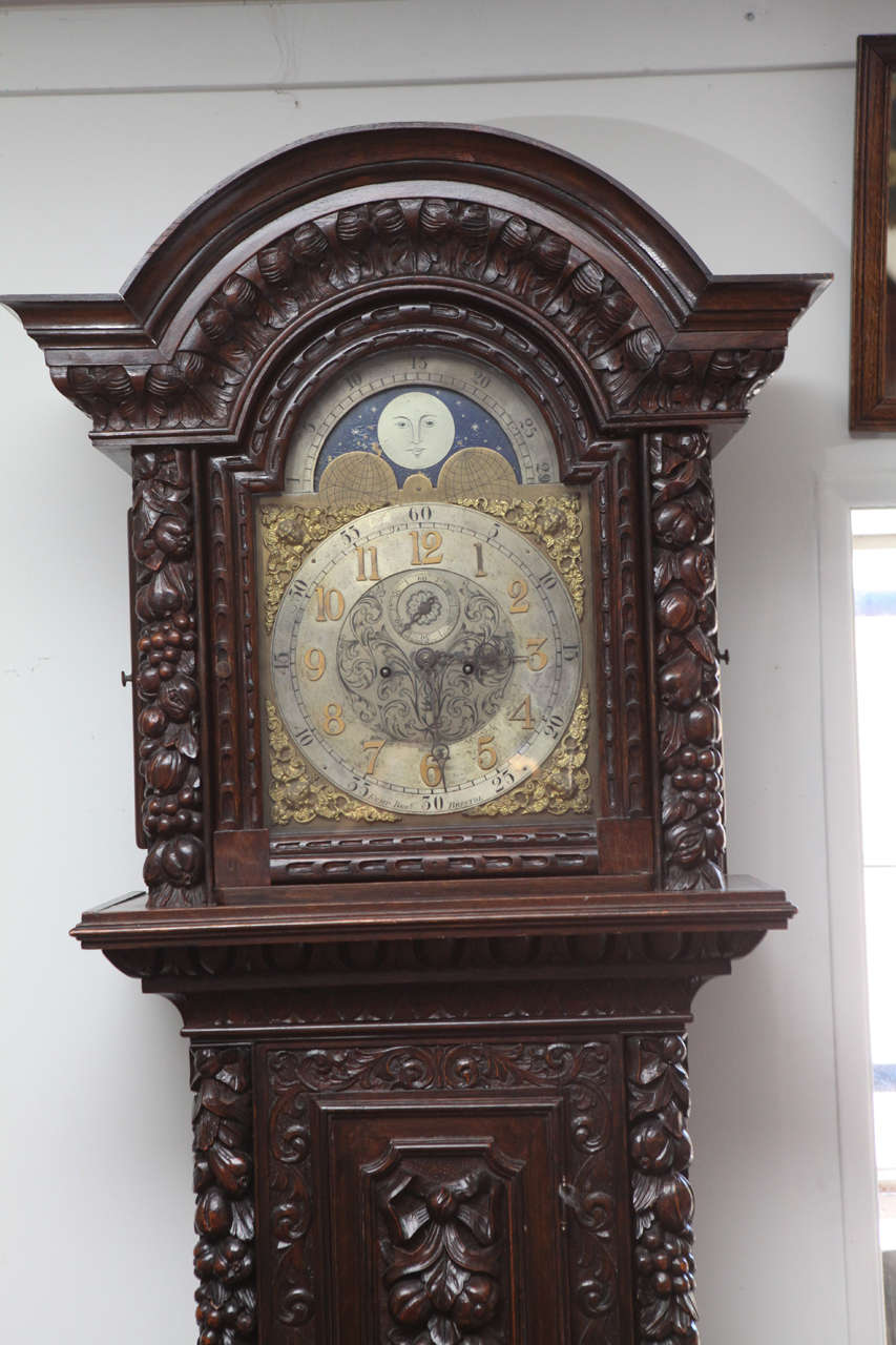 Longcase Kemp Brothers Grandfather Clock For Sale at 1stDibs | 6ft ...