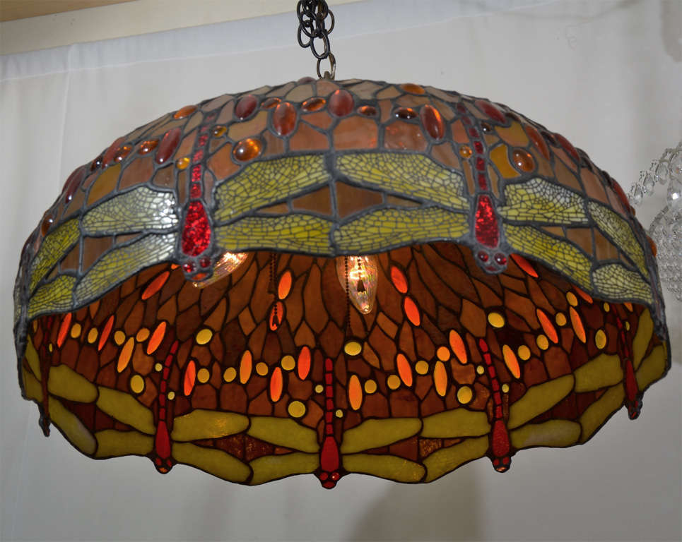 Lillian Nasseau Drop Head, Dragon Fly Hanging Light Fixture For Sale at ...