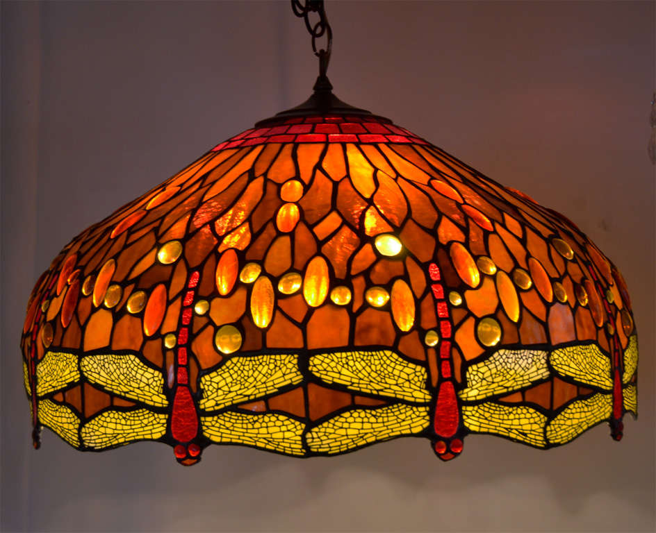 Lillian Nasseau Drop Head, Dragon Fly Hanging Light Fixture For Sale at ...