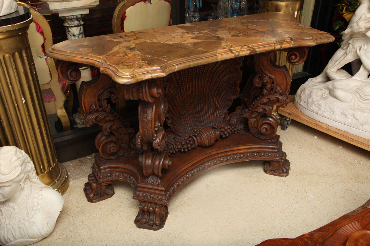 Italian Rococo Style Shell Motif Console For Sale at 1stDibs | rococo ...