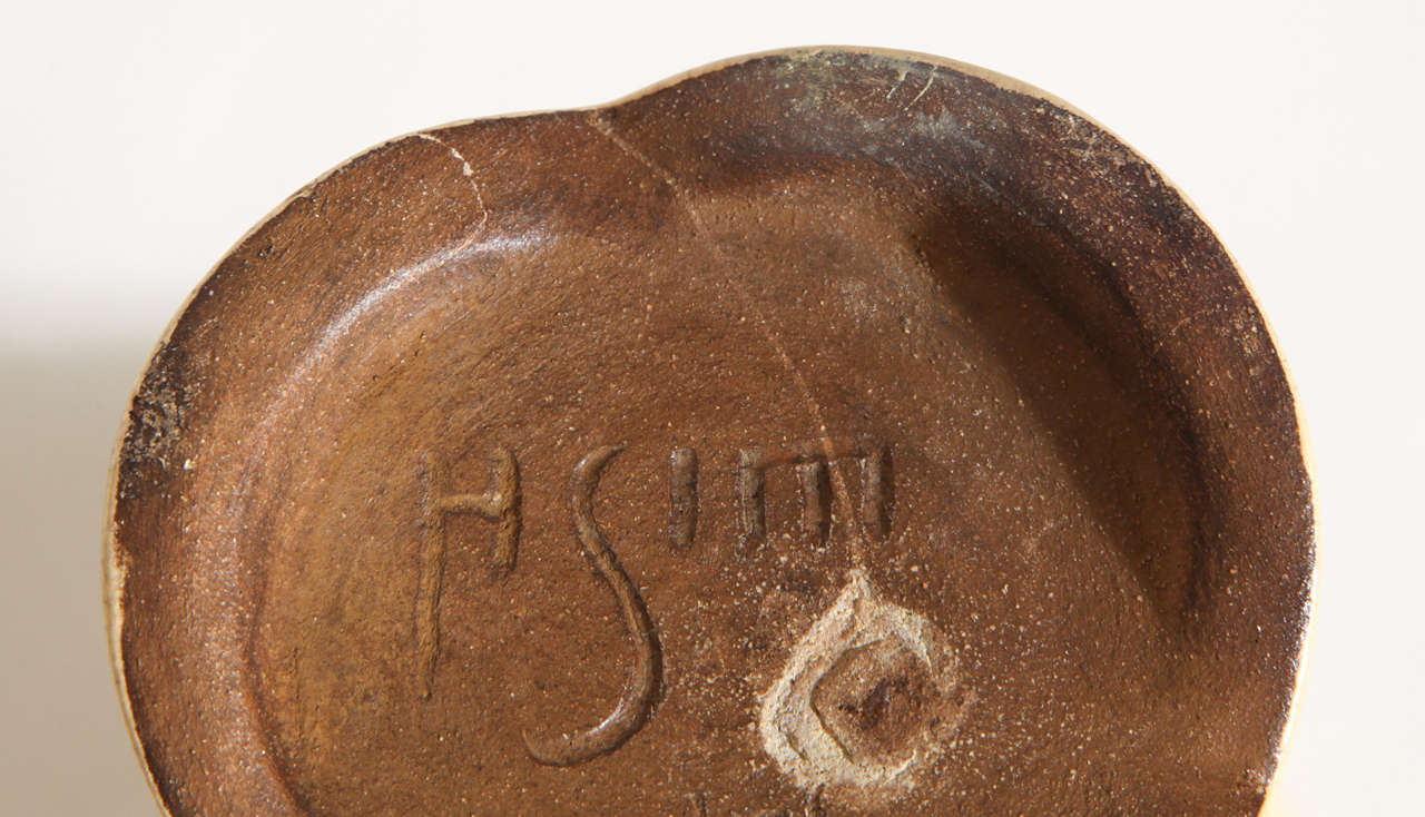 Henri Simmen French Art Deco Stoneware Coupe For Sale at 1stDibs