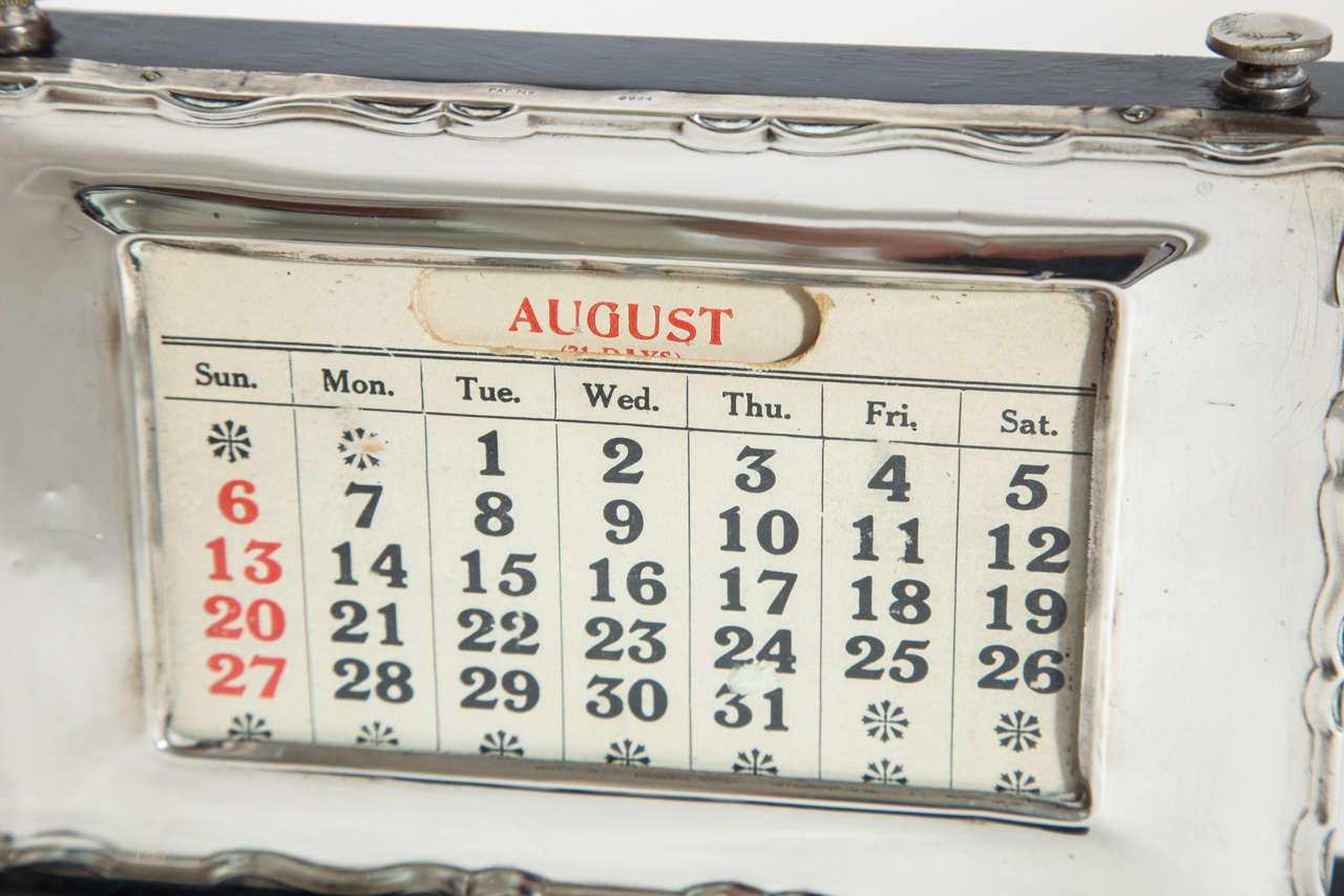 English Art Deco Sterling Silver Perpetual Calendar by W.J. Myatt and ...