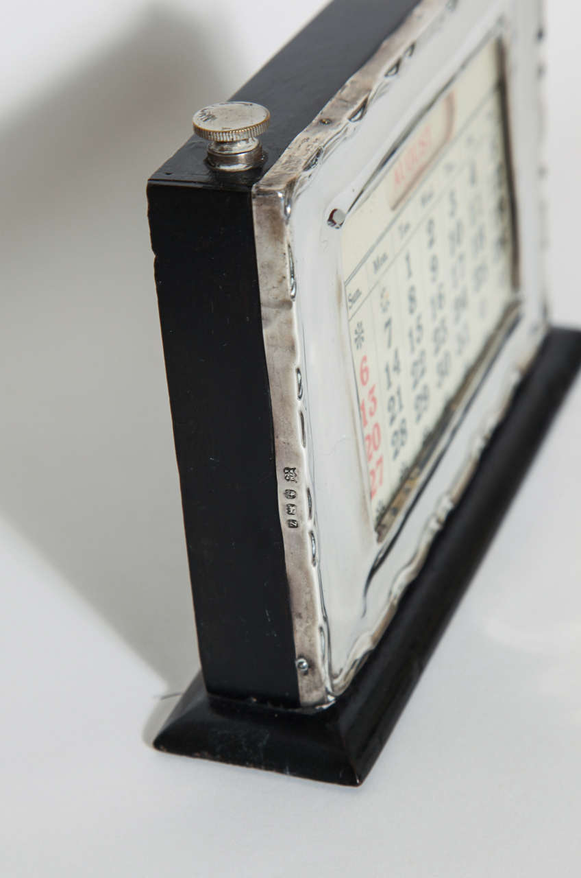 English Art Deco Sterling Silver Perpetual Calendar by W.J. Myatt and ...