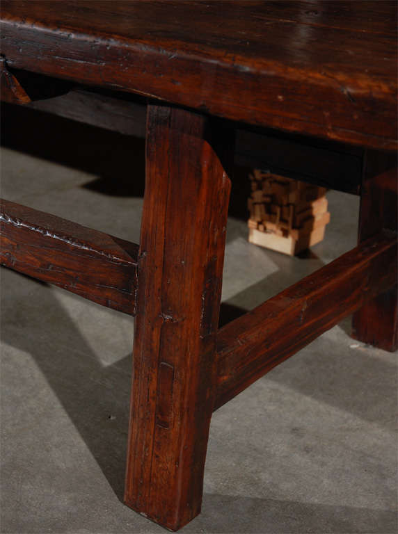 Country Coffee Table / Bench at 1stDibs | bench style coffee table ...