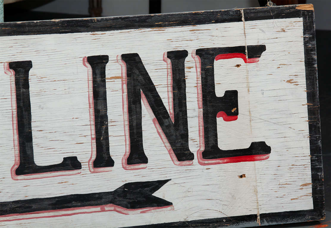Large Hand-Painted Buffet Line Sign at 1stDibs
