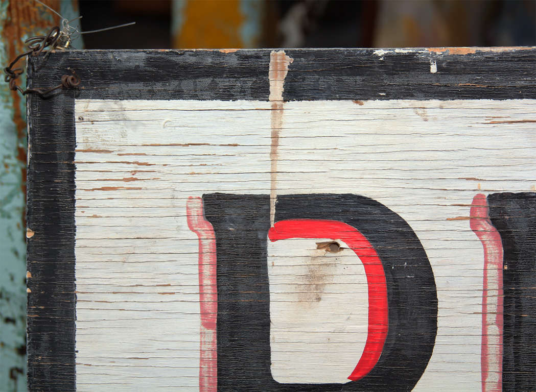Large Hand-Painted Buffet Line Sign at 1stDibs