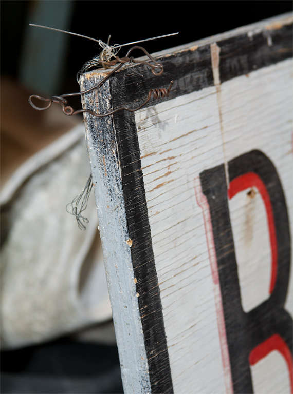 Large Hand-Painted Buffet Line Sign at 1stDibs