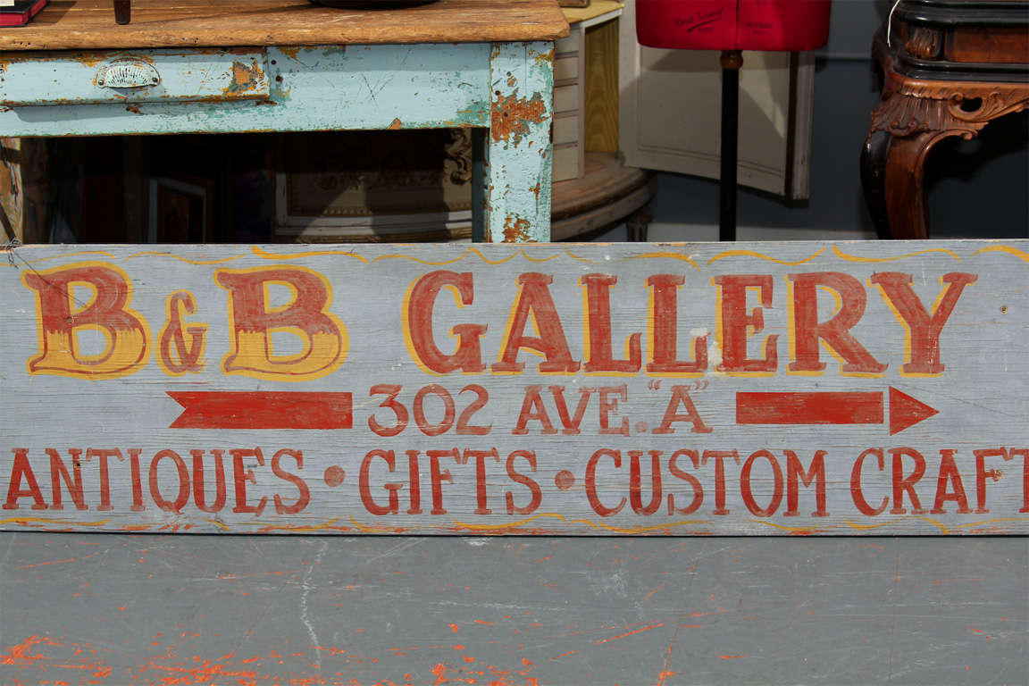 Large Hand-Painted Buffet Line Sign at 1stDibs