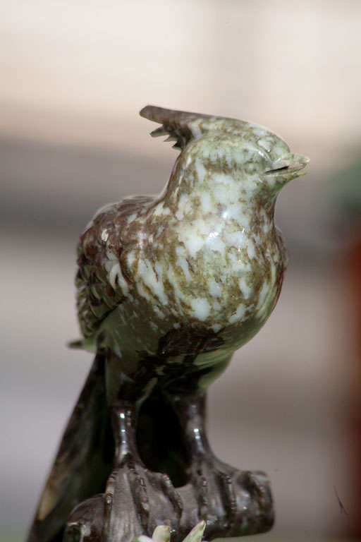 Fine Carved Jade Bird Group at 1stDibs