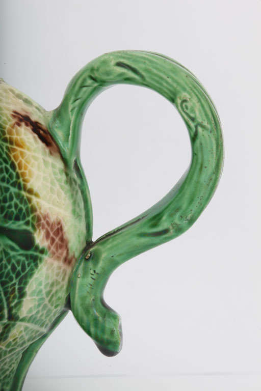 Rare Whieldon School Leaf Molded Teapot For Sale at 1stDibs