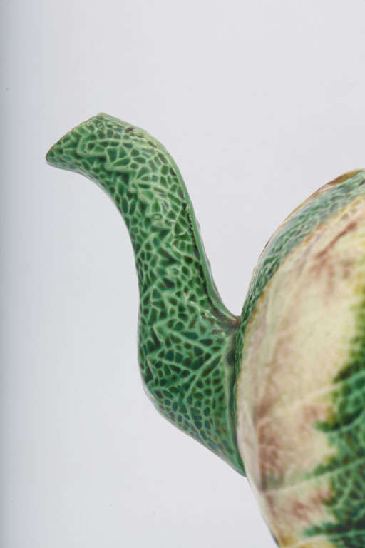 Rare Whieldon School Leaf Molded Teapot For Sale at 1stDibs