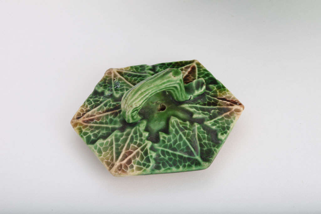 Rare Whieldon School Leaf Molded Teapot For Sale at 1stDibs