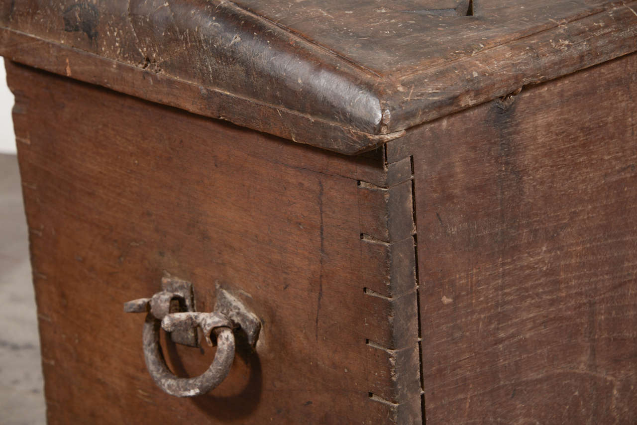17th Century Spanish Walnut Trunk with Original Hardware For Sale at ...