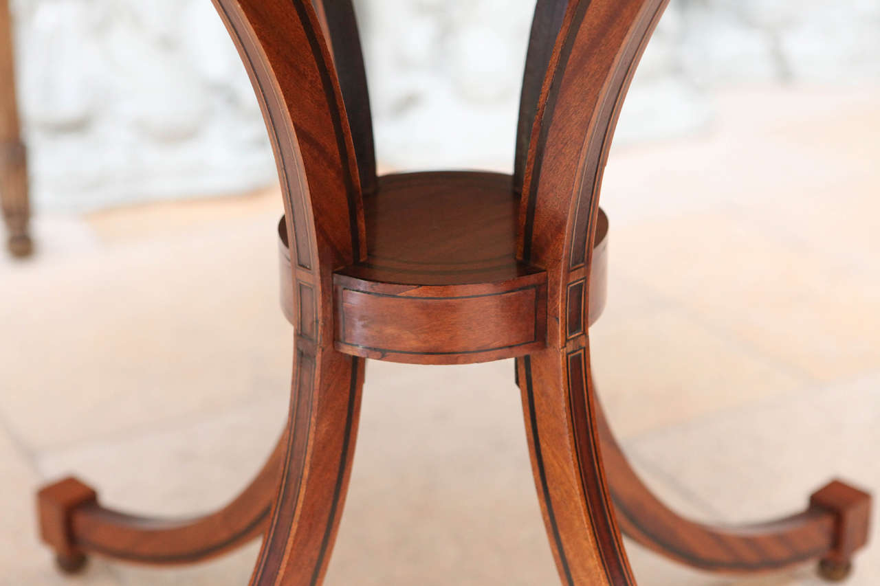 1820 English Mahogany Tea Table with Coramandel Plaque Insert For Sale ...