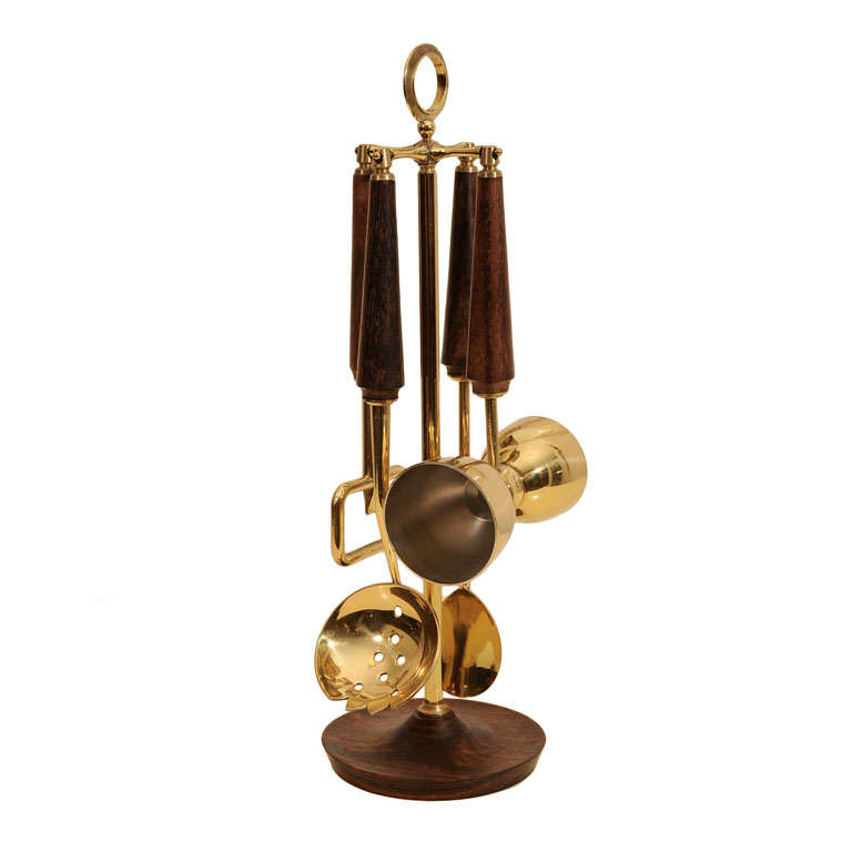 Set of Italian Brass Bar Tools at 1stDibs