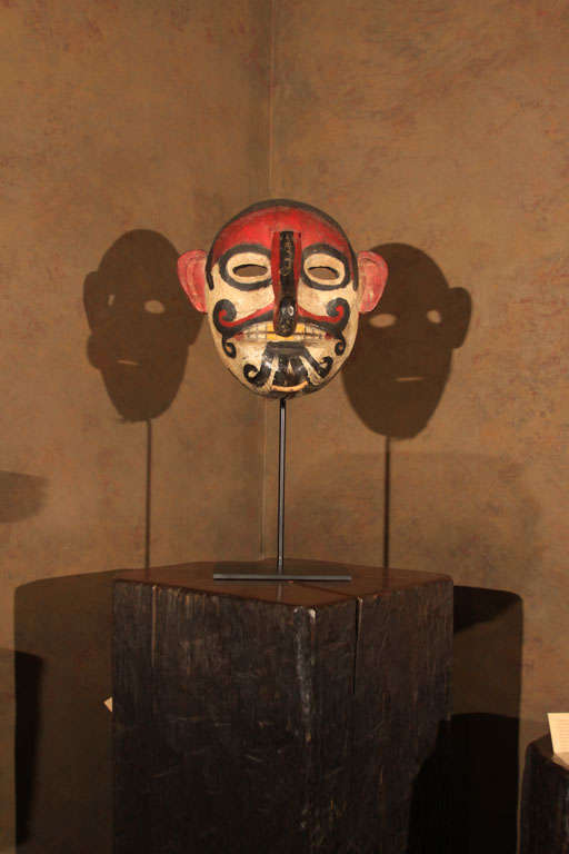 Dayak Carved and Painted Wood Mask from Borneo For Sale at 1stDibs ...