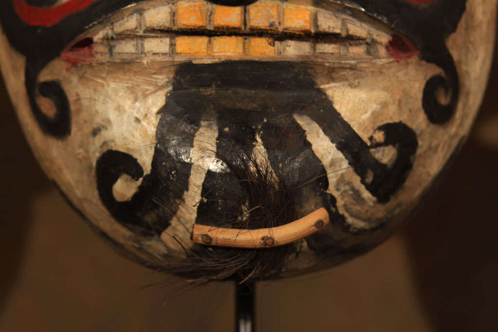 Dayak Carved and Painted Wood Mask from Borneo For Sale at 1stDibs ...