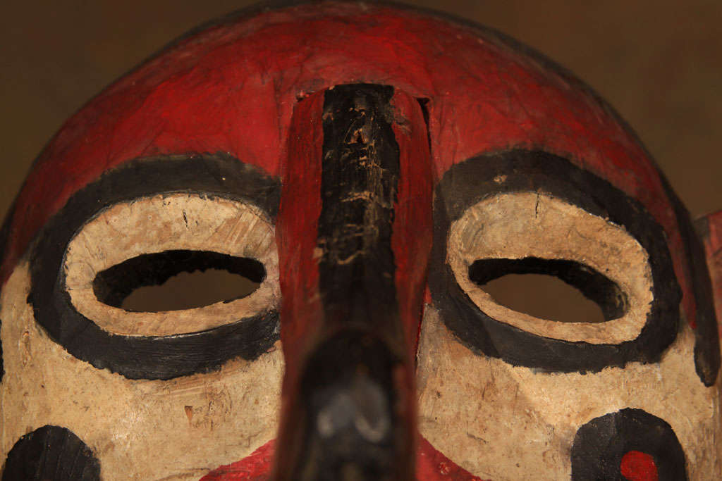 Dayak Carved and Painted Wood Mask from Borneo For Sale at 1stDibs ...