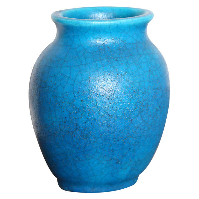 Turquoise Blue Lachenal Vase at 1stDibs