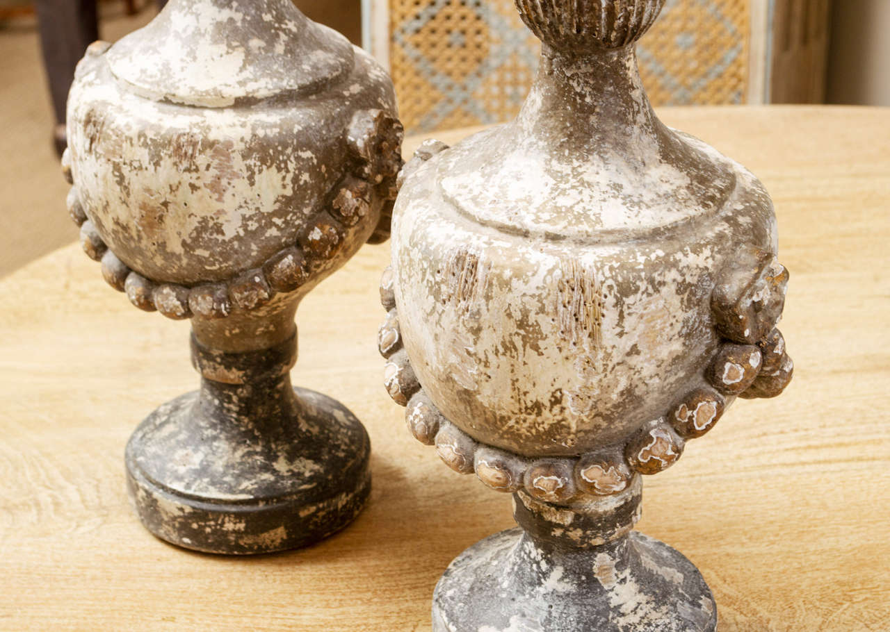 Pair Of Decorative Finials For Sale at 1stDibs