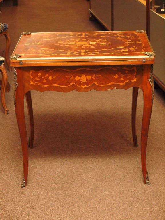 Antique French Rococo Style Games Table For Sale at 1stDibs