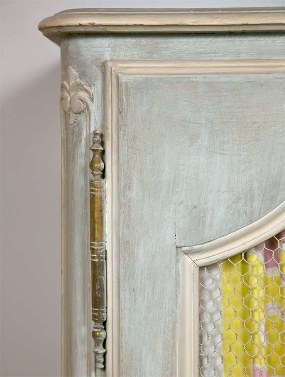 Shabby Chic Painted Armoire at 1stDibs