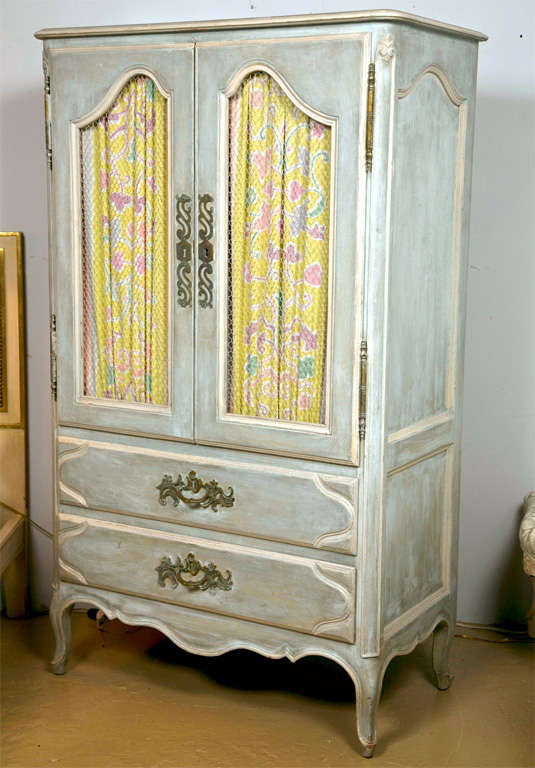 Shabby Chic Painted Armoire at 1stDibs