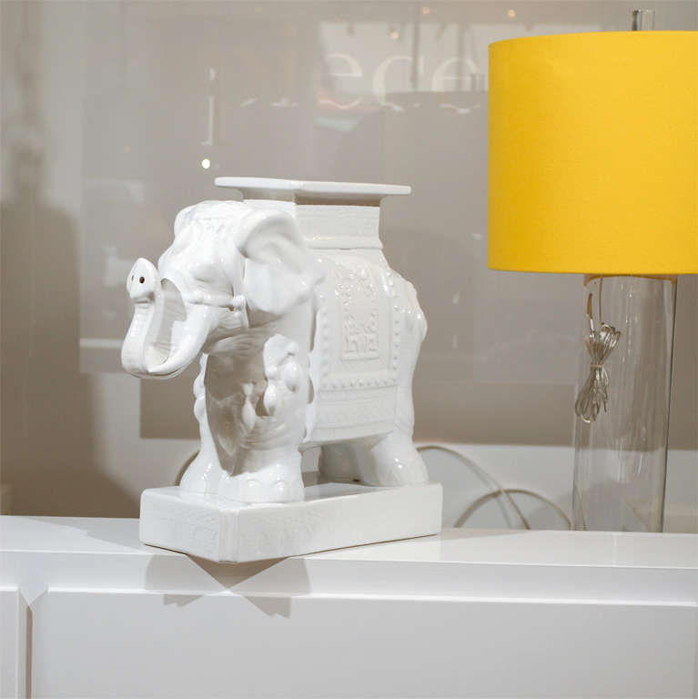 Vintage Porcelain Elephant Side Table at 1stDibs