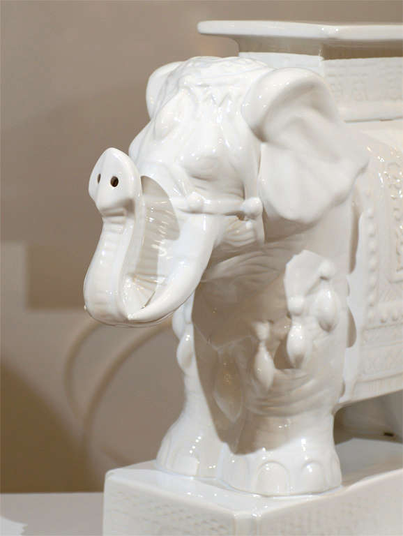 Vintage Porcelain Elephant Side Table at 1stDibs