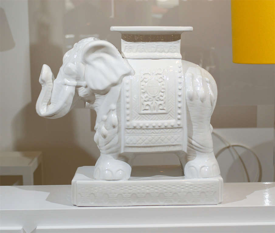 Vintage Porcelain Elephant Side Table at 1stDibs