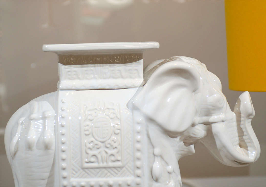 Vintage Porcelain Elephant Side Table at 1stDibs