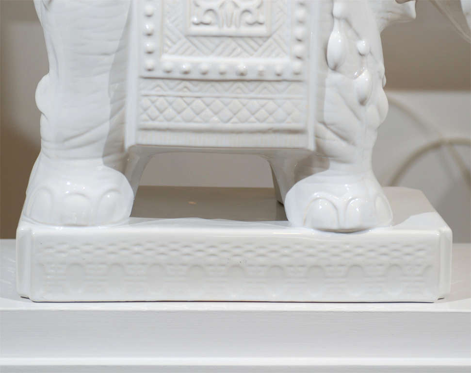 Vintage Porcelain Elephant Side Table at 1stDibs