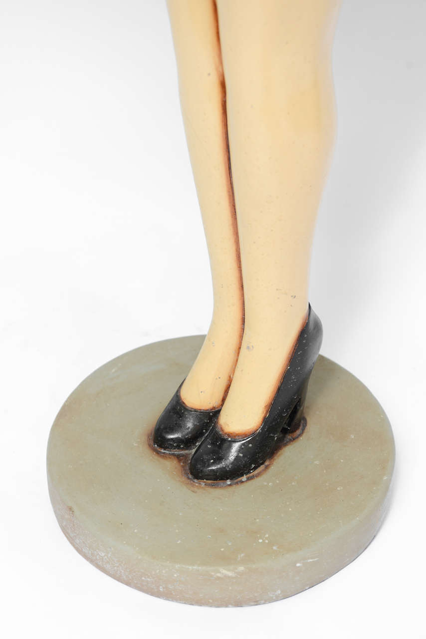 Waitress Statue Finely Hand-painted Quality Designer at 1stDibs