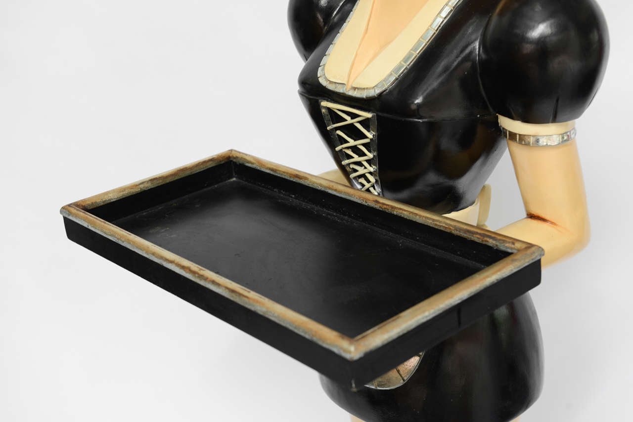 Waitress Statue Finely Hand-painted Quality Designer at 1stDibs