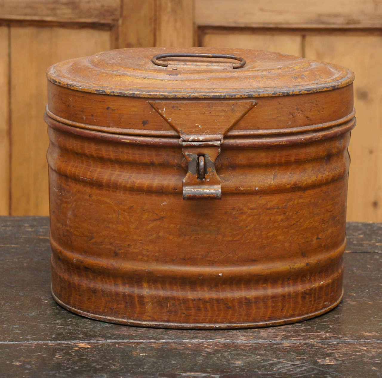 Metal Hat Box at 1stDibs