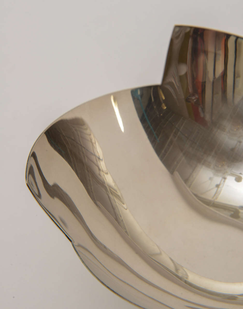 Signed Sculptural Silver Plate Bowl by Elsa Rady for Swid Powell at 1stDibs