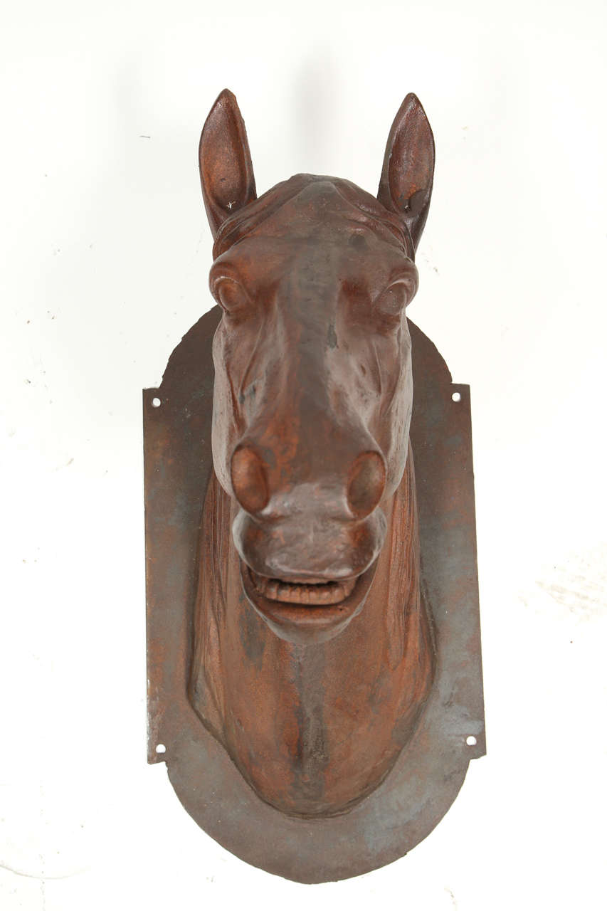 Handsome Cast Iron Horse Head For Sale at 1stDibs | cast iron horse ...
